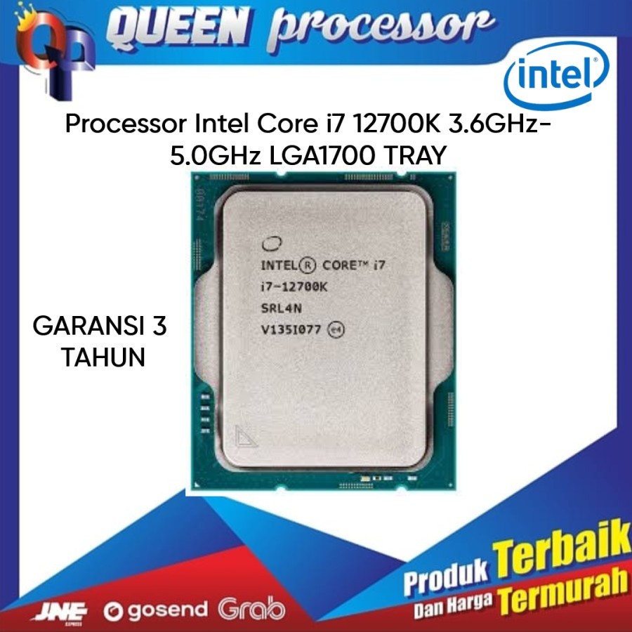 Jual PROCESSOR INTEL CORE I7 12700K TRAY SOCKET LGA1700 3.6GHz | Shopee Indonesia