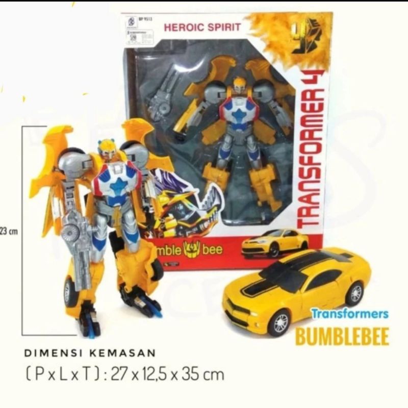 Jual mainan transformers bumbe bee & optimus prime / transformer robot mobil deformation ...
