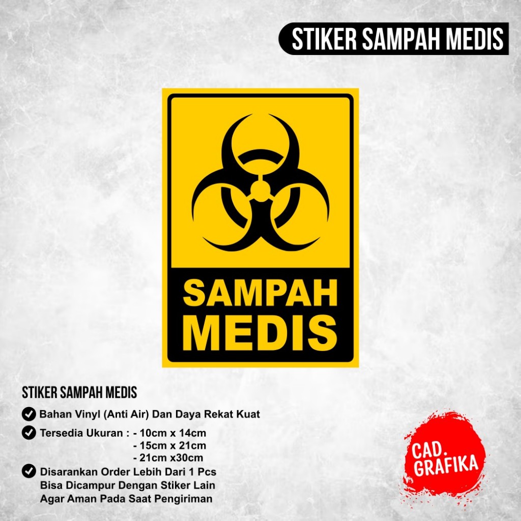 Jual Stiker Label Penanda Tempat Jenis Sampah Medis | Shopee Indonesia