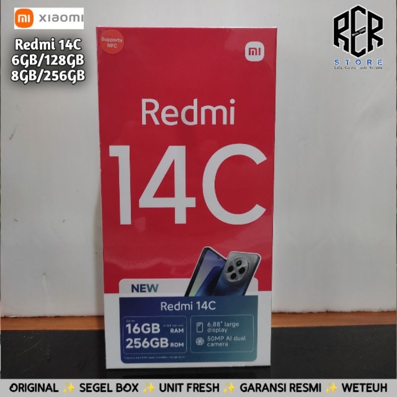 Jual Xiaomi Redmi 14C 6/128GB 8/256GB NFC New Garansi resmi segel box ...
