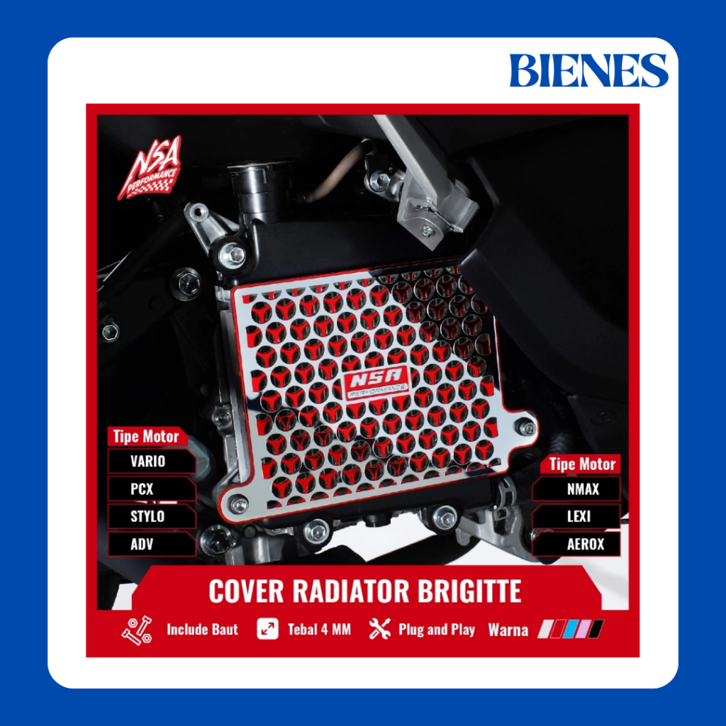 Jual NSA Performance x Bienesstuff - COVER RADIATOR BRIGITTE VARIO PCX ...