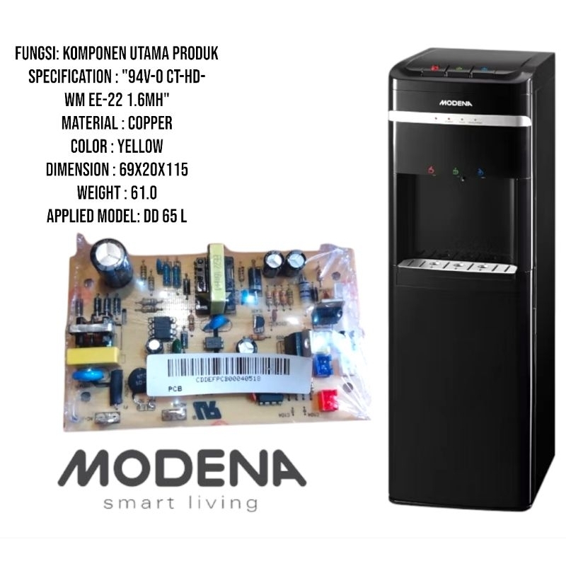 Jual MODUL PCB DISPENSER GALON BAWAH MODENA TYPE- DD 65L WATER ...