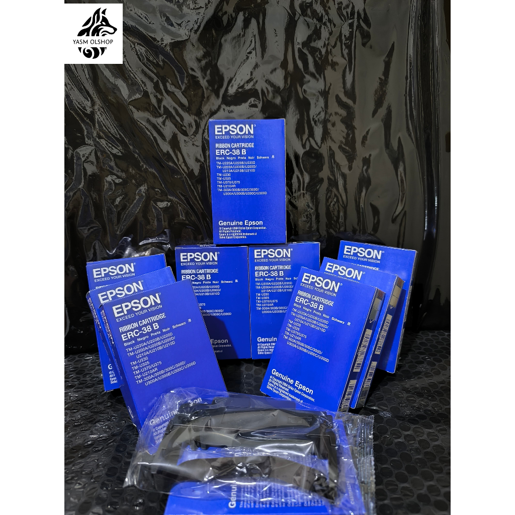 Jual CARTRIDGE PITA RIBBON PRINTER KASIR EPSON TMU 220 - ERC-38 B BLACK ...