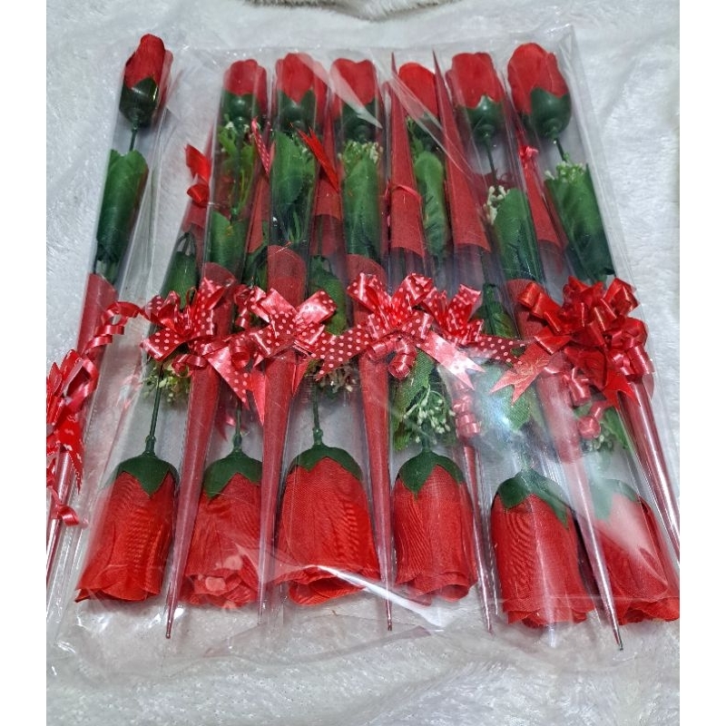 Jual single buket /bunga mawar rose artificial /bunga mawar setangkai ...