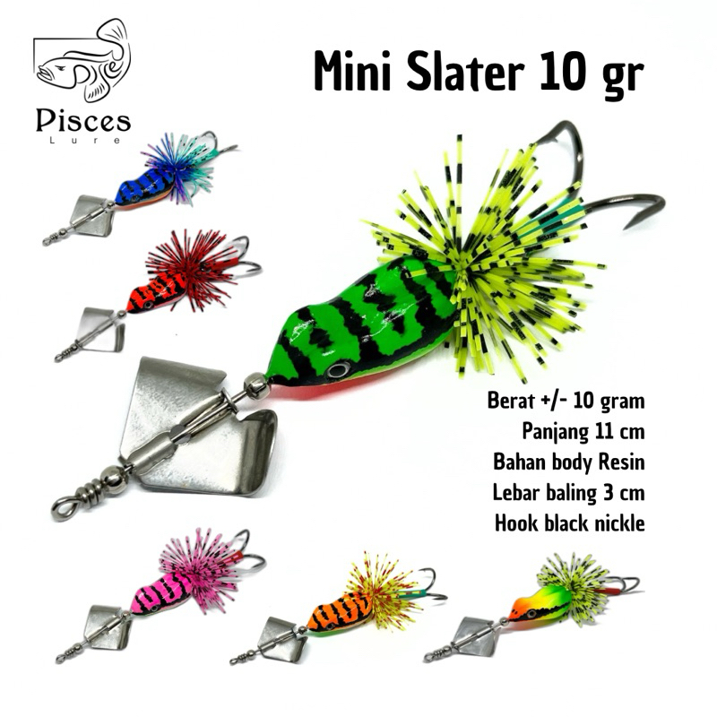 Jual mini Slater kodok 10 gram Umpan Casting Gabus Snakehead Propeler ...