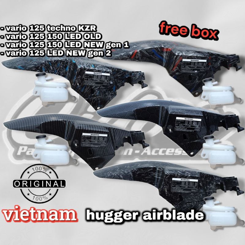Jual spakbor kolong air blade hugger airblade carbon wtp vario 125 150 ...