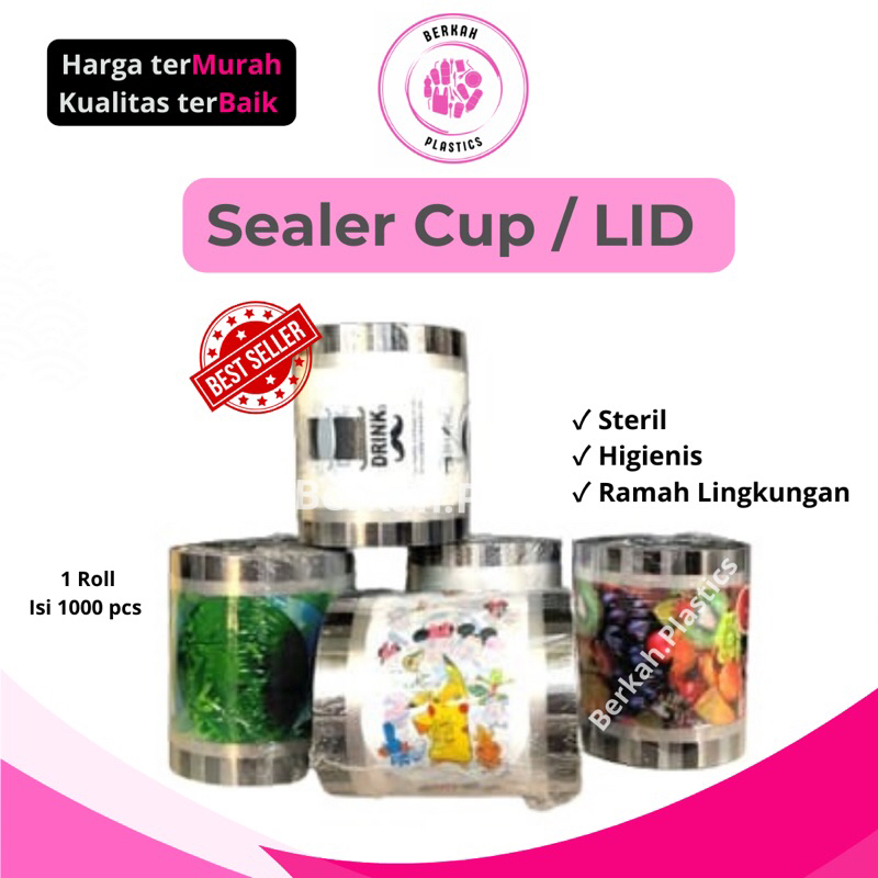 Jual PLASTIK LID CUP SEALER CUP MOTIF / POLOS / LID CUP SEALER MOTIF ...