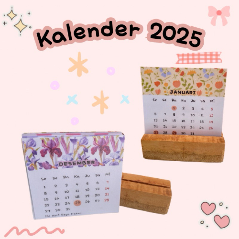 Jual Kalender 2025 / Kalender Mini / Kalender Aesthetic / Kalender Meja ...