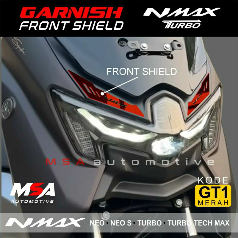 Jual Garnish front shield yamaha Nmax turbo,aksesoris nmax turbo ...