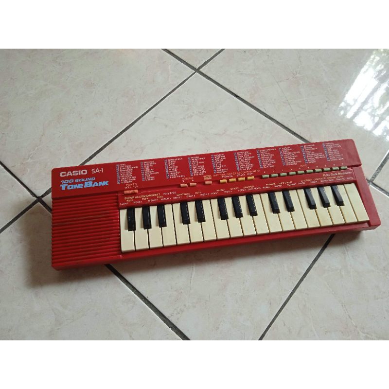 Jual mainan edukasi mini piano keyboard casio sa 1 casio tone bank ...