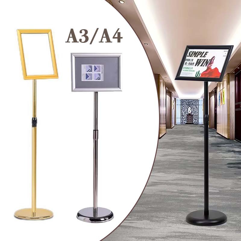 Jual Standing Sign Frame Floor Stainless Frame Display Stand Display ...
