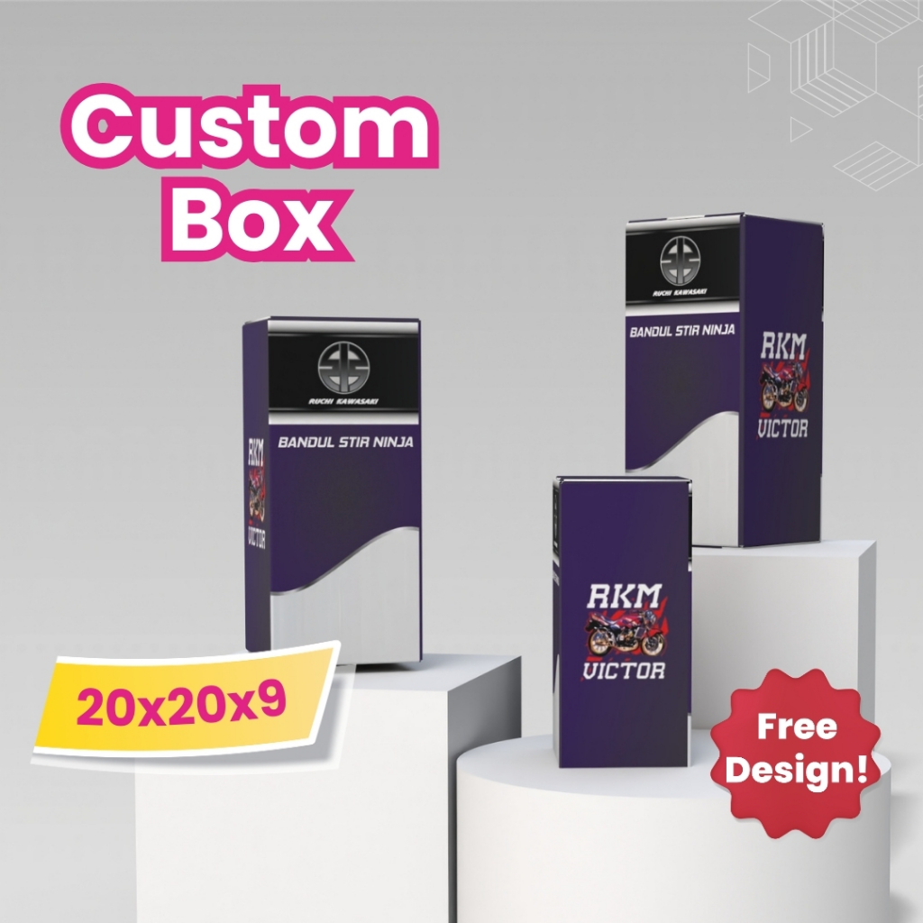 Jual Box parfum custom ukuran 8X3,5X3,5 CM /dus parfum cetak pakai logo ...