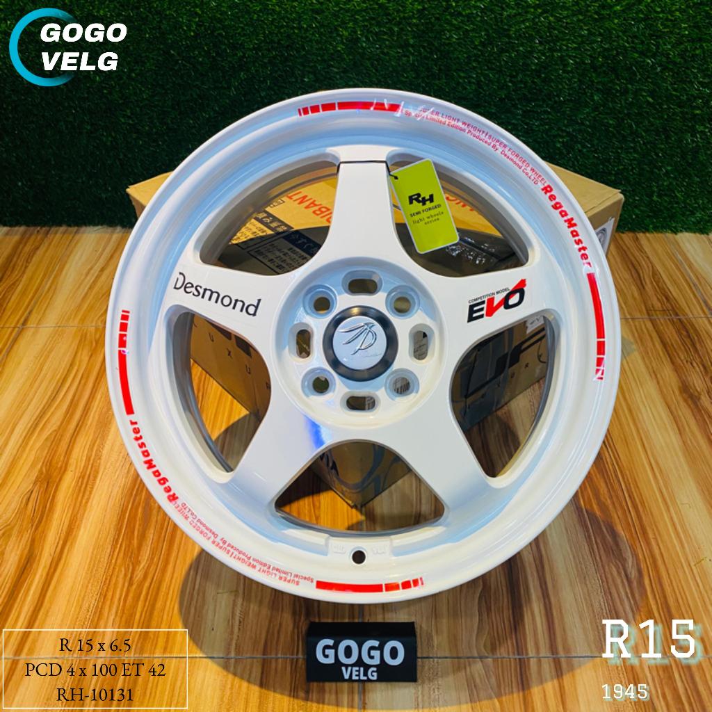 Jual Velg Mobil R15 Evo Regamaster Desmond White PCD 4X100 ET42 Lebar 6,5 Ring 15 Agya Brio ...