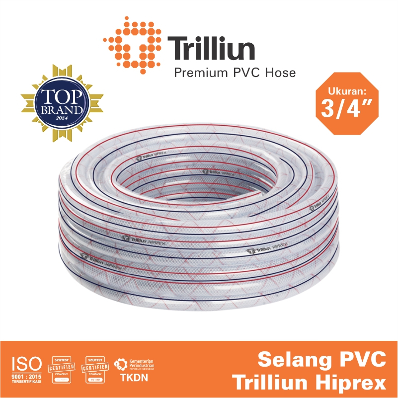 Jual Selang Air PVC Trilliun Hiprex 3/4" Inch - 50 Meter | Shopee Indonesia