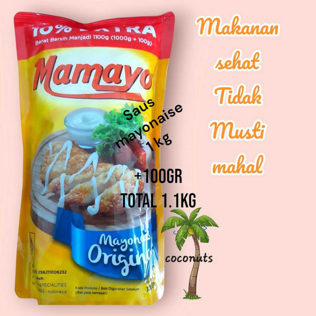 Jual Mamayo Mayonaise Original 1000 gram BONUS 100 gram Mayones ...