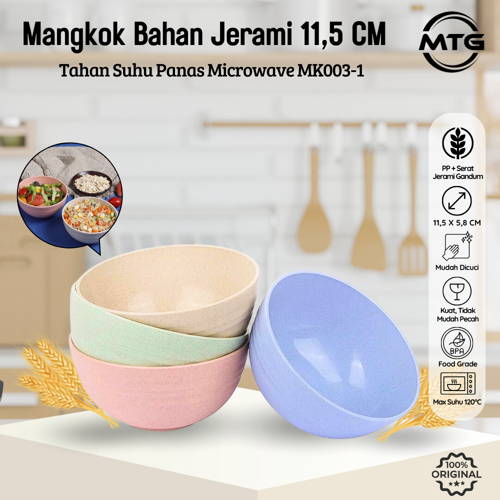 Jual Mangkok Set Korea MK003-4 Mangkuk Makan Wheat Straw Jerami Gandum ...