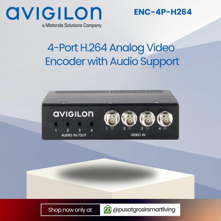 Jual Avigilon ENC-4P-H264 4-Port H.264 Analog Video Encoder with Audio ...