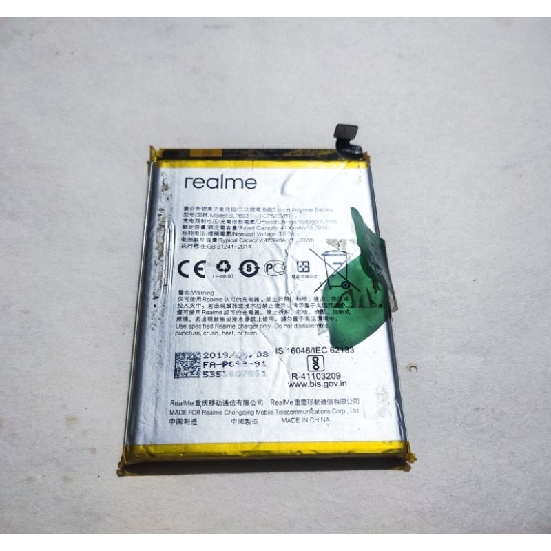 Jual BATRE REALME 3 NORMAL ORIGINAL COPOTAN | Shopee Indonesia