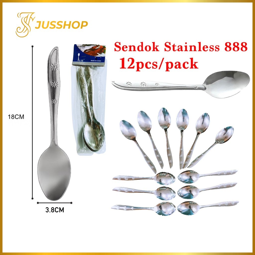 Jual Sendok Makan Stainless 1 Lusin Sendok Garpu Makan Isi 12pcs Set ...