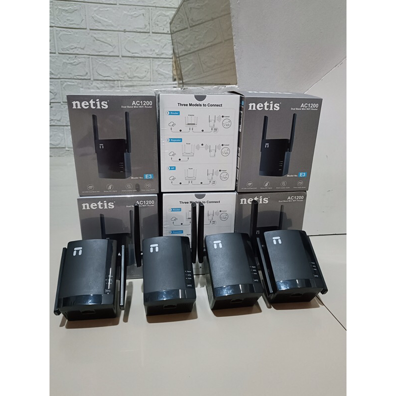 Jual NETIS E3 AC1200 Wireless Dual Band Router - 2 Antena E 3 | Shopee ...