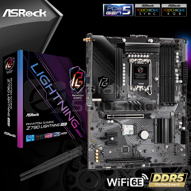 Jual Asrock Z790 PG Phantom Gaming Lightning WIFI - Intel Z790 LGA1700 ...