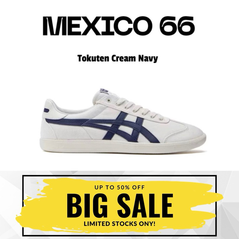 Jual Sepatu Onitsuka Tiger Tokuten Cream Navy // Free faverbag & kaos ...