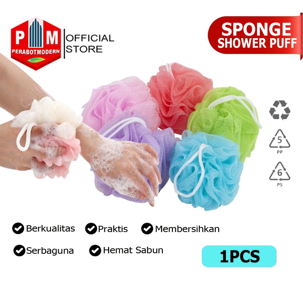 Jual Spons Mandi Sponge Shower PUFF / Spon Alat Gosok Mandi Penggosok ...