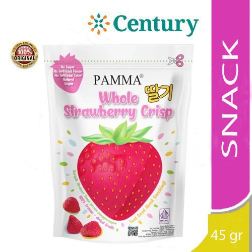 Jual PAMMA WHOLE STRAWBERRY CRISP 45GR / SNACK / SNACK SEHAT | Shopee ...