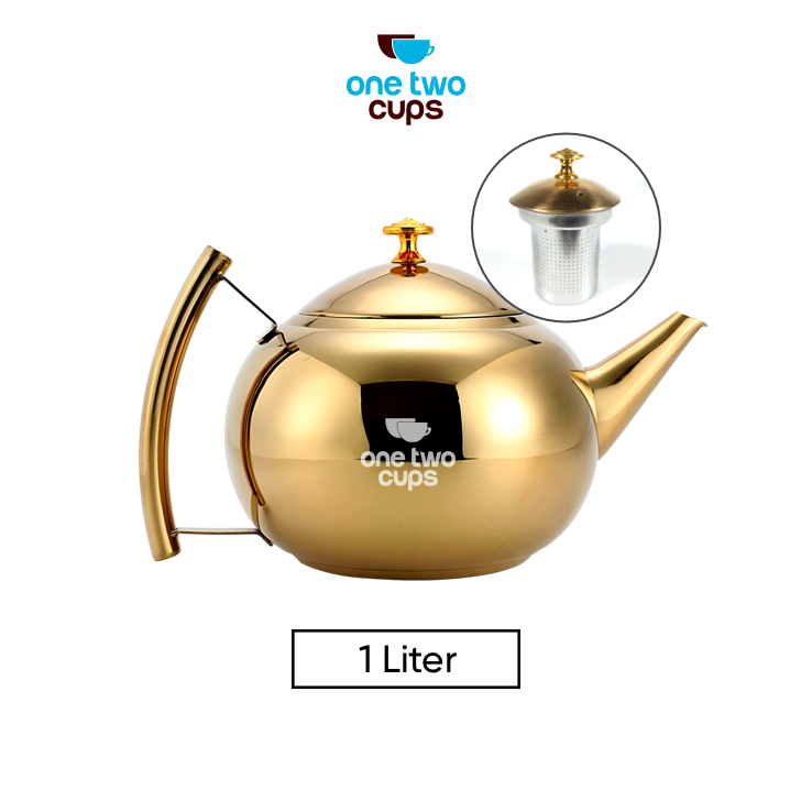 Jual One Two Cups Teko Teh Stainless Steel Tahan Panas dengan Saringan ...
