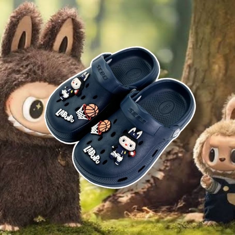 Jual sendal Baim labubu viral anak laki laki karakter labubu | Shopee ...