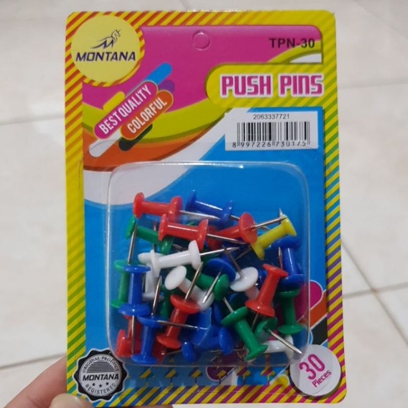Jual Push pin montana TPN-30/Jarum tekan/Paku pin montana | Shopee ...