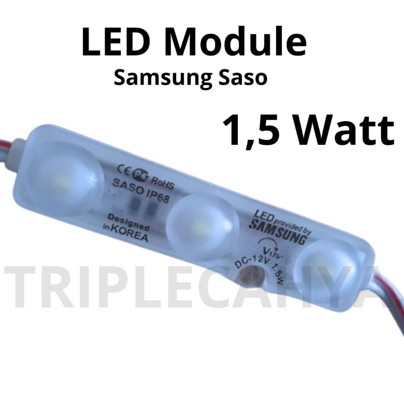 Jual LED MODULE SAMSUNG SASO MATA BESAR 1.5W 12V White / Module 3 mata | Shopee Indonesia
