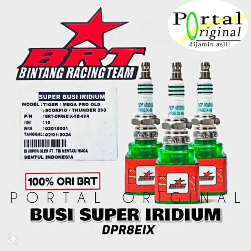 Jual Busi Racing super iridium BRT DPR8EIX-9B Tiger Scorpio Thunder 250 Megapro primus herex old ...