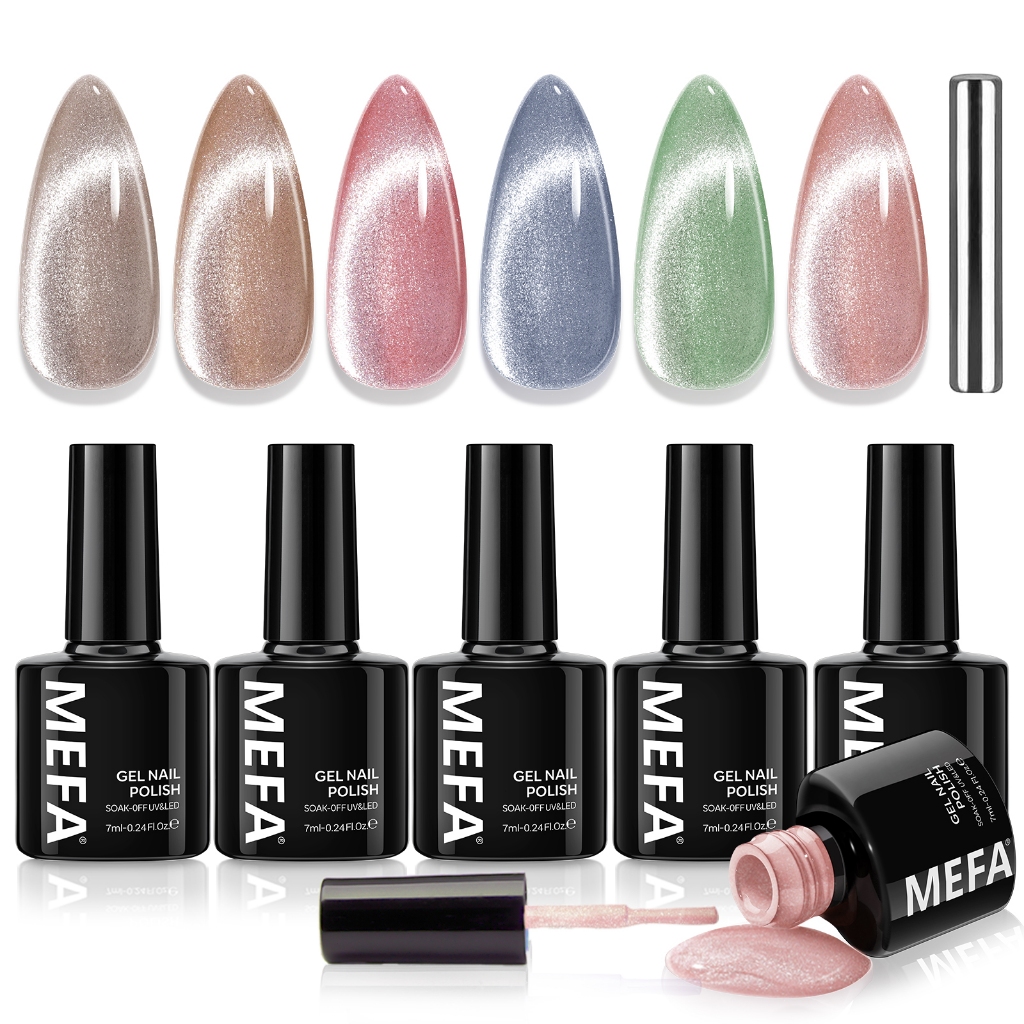 Jual MEFA Cat Kuku Gel Nail Polish Set All Seasons Neutral Skin Tones ...