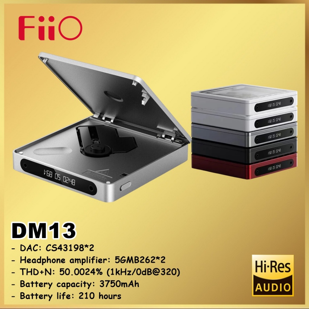 Jual FiiO DM13 DM 13 Discman Portable Stereo Bluetooth CD Player with Long-Lasting Battery ...