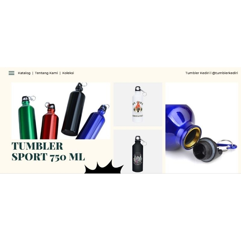 Jual TUMBLER SPORT 750ML FREE CUSTOM CETAK GRAFIR/UV PRINTING | Shopee ...