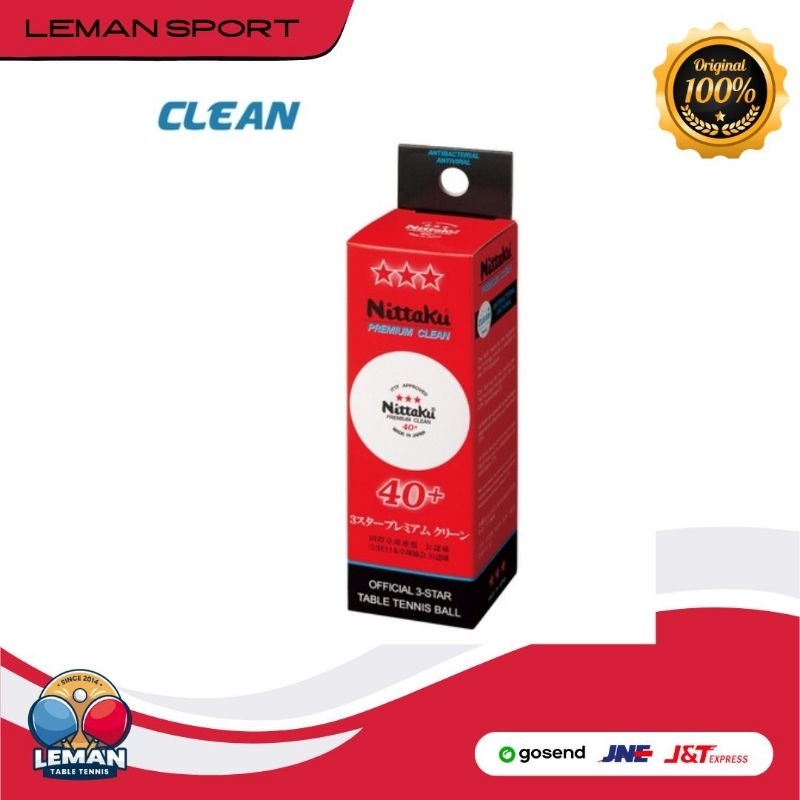 Jual Nittaku Premium Clean Japan 40+ 3* Ball / Bola Pingpong Nittaku Premium Clean / Bola Tenis ...