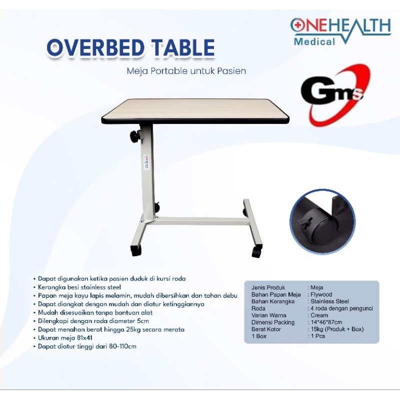 Jual Onehealth Overbed Table / Mayo Table / Meja Makan Pasien | Shopee ...
