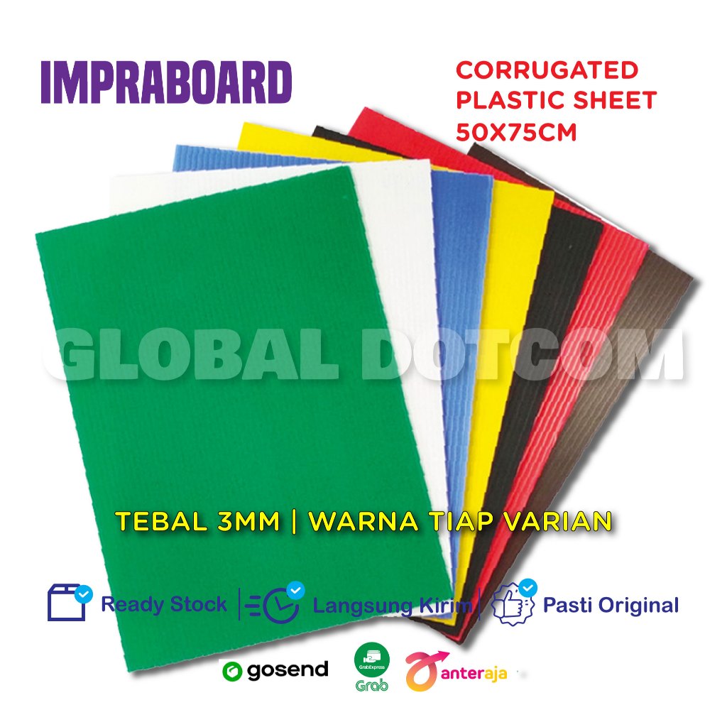 Jual IMPRABOARD INFRABOARD KARTON PLASTIK LEMBARAN TEBAL 3MM 50 x 75 cm ...