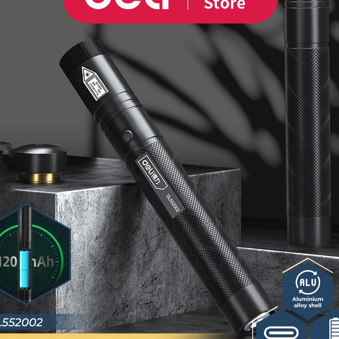 Jual Murah Deli Laser Pointer Senter Laser 3B Sinar Hijau Rechargeable ...