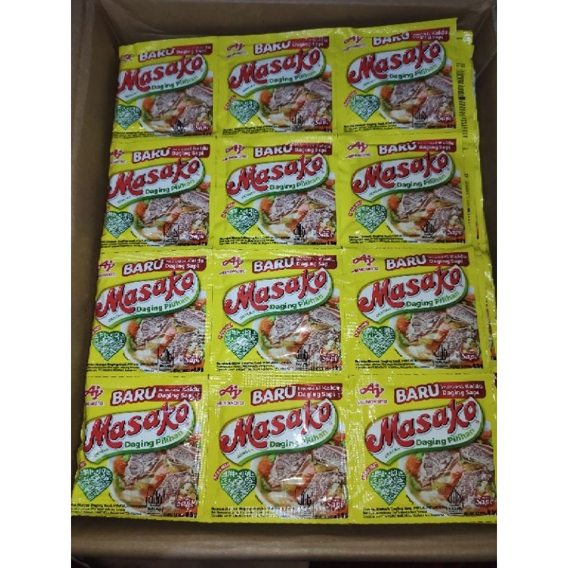 Jual Masako kaldu daging sapi 8,5gr sachet isi 6 renteng 72pcs | Shopee ...