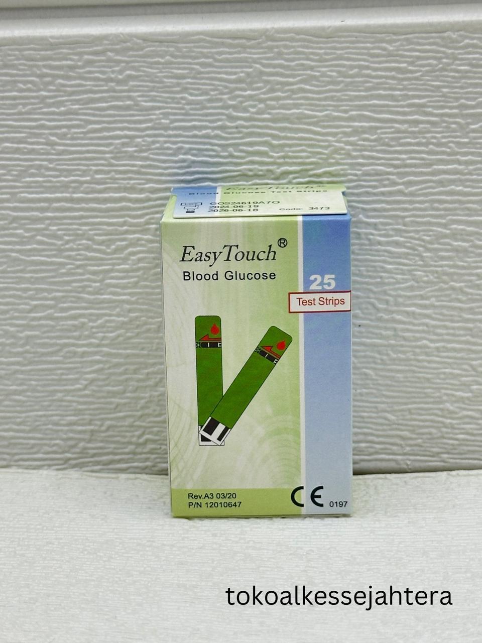 Jual EASY TOUCH STRIP TEST CEK GULA DARAH ISI 25 STIK GDS GLUCOSE ...