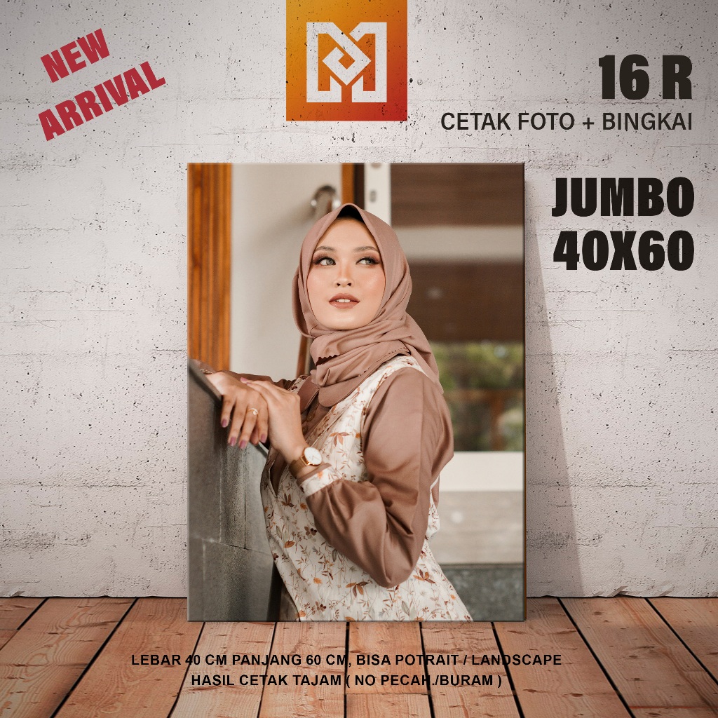 Jual cetak foto+bingkai besar 16r (40x60) media mdf | Shopee Indonesia