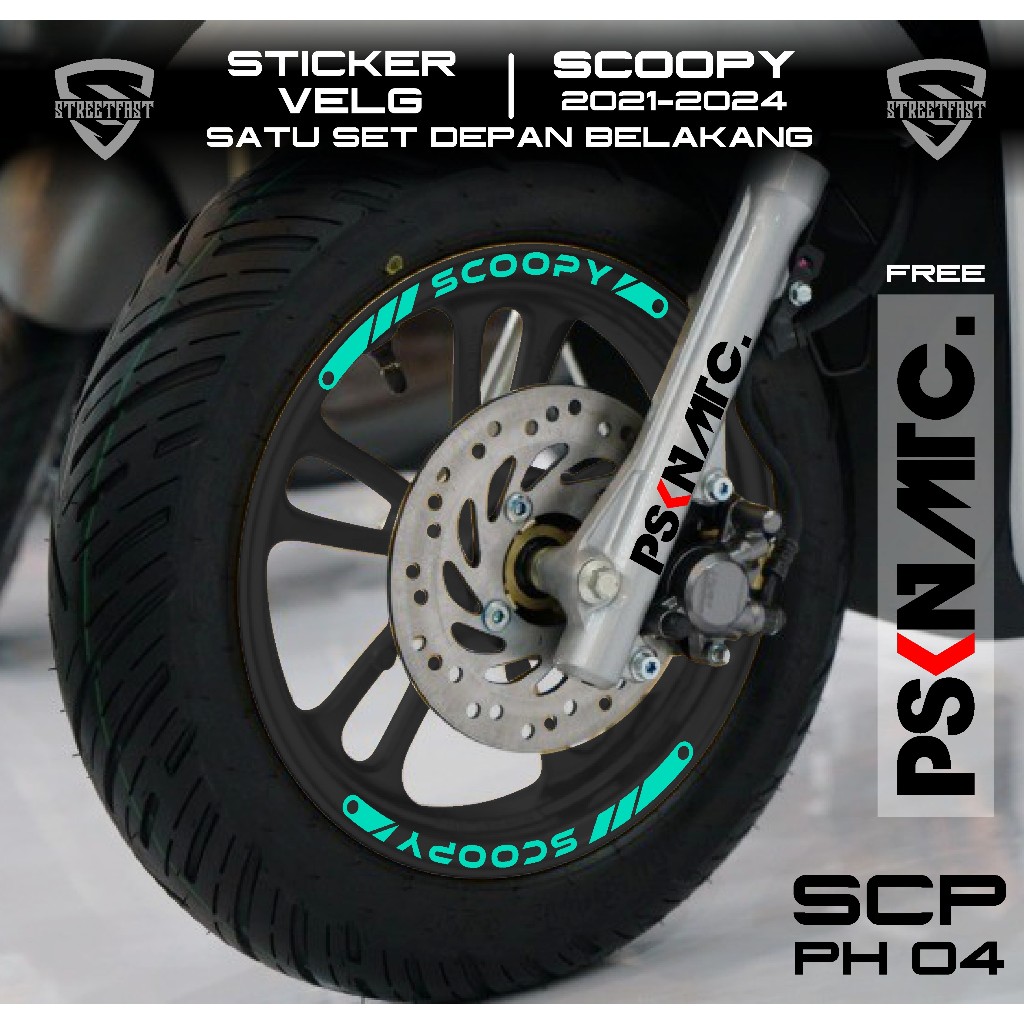 Jual Stiker Velg Scoopy 2023 Ring 12 Set Depan Belakang - Sticker ...