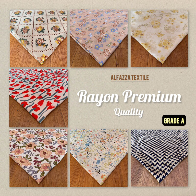Jual Katun Rayon Premium | 1/2 Meter Kain Katun Rayon | Katun Rayon ...