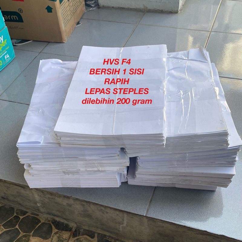 Jual Kertas HVS F4 Bekas dokumen kantor Bersih polos 1 sisi rapih lepas ...