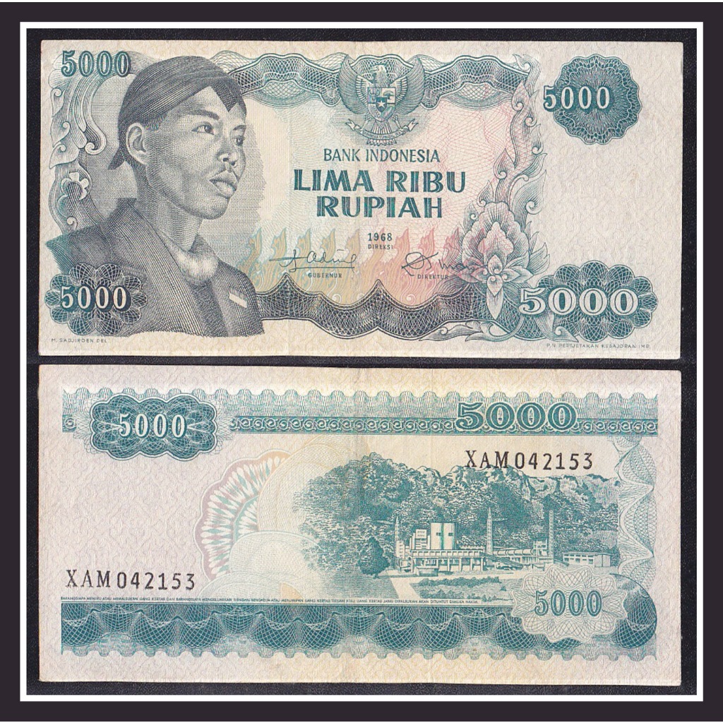 Jual Uang kuno 5000 rupiah tahun 1968 Jendral Sudirman # Replacement ...