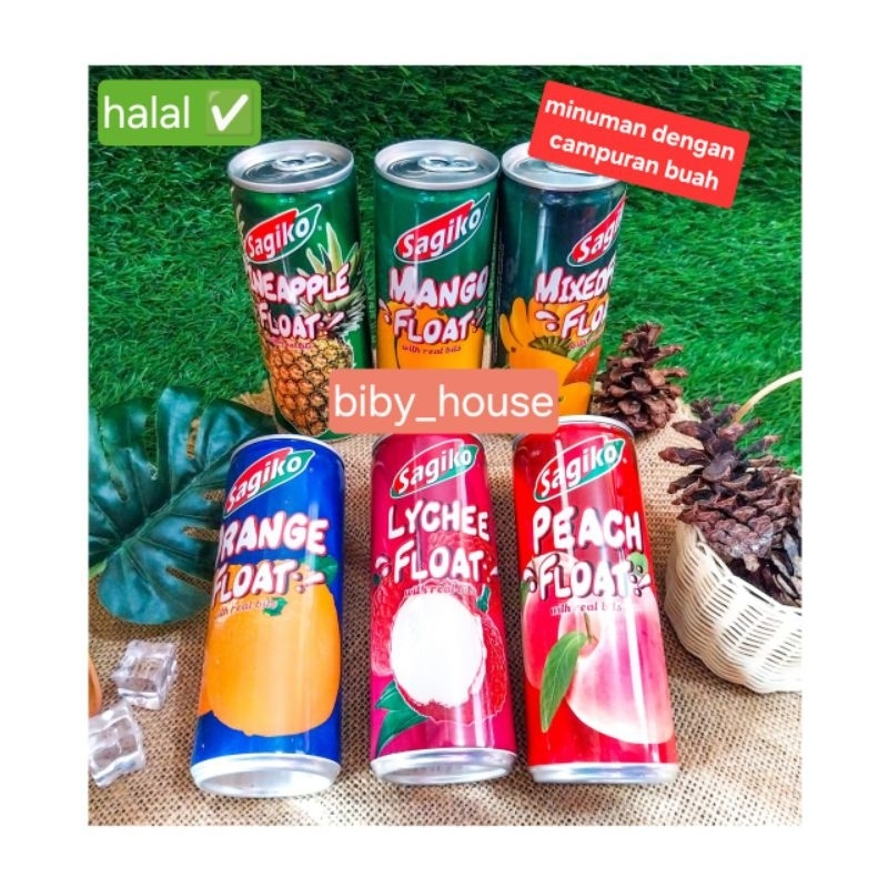 Jual SAGIKO MINUMAN KALENG JUS BUAH Dan POTONGAN BUAH SEGAR 250 ml ...