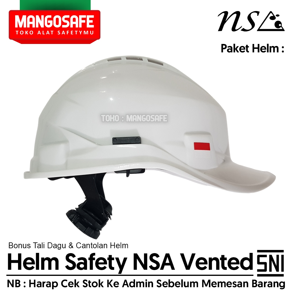 Jual Helm Safety NSA Vented Putih Model Topi Baseball Cap / Helm Proyek ...