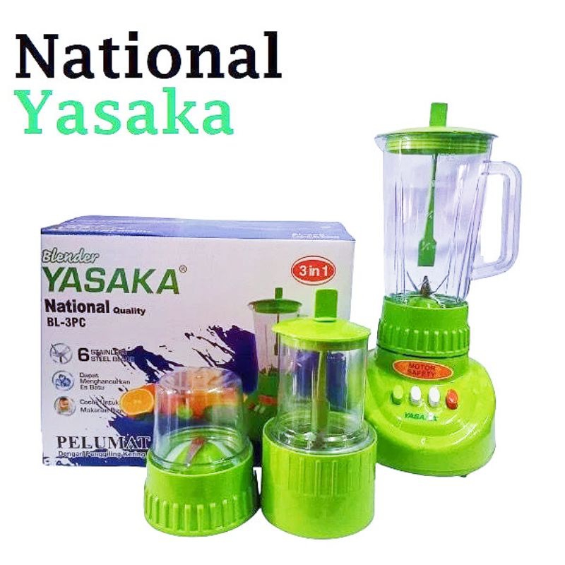 Jual Blender 3 in 1 National Yasaka BL-3 PC Bahan Plastik 1 Liter ...